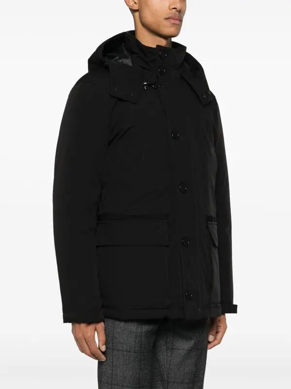 FAY Slouch-hood Padded Jacket - Black
