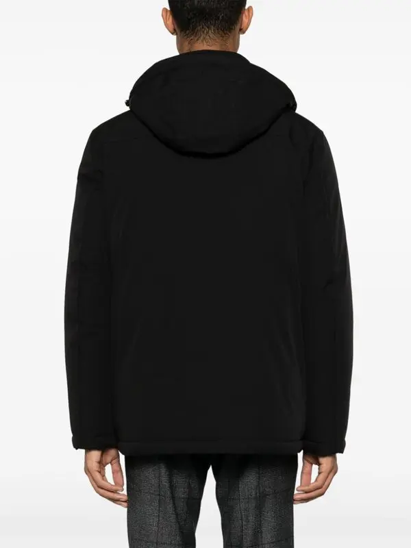 FAY Slouch-hood Padded Jacket - Black