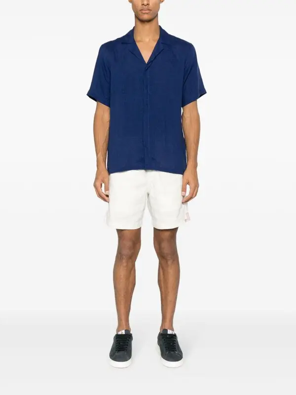 Orlebar Brown Maitan Notched-collar Linen Shirt - Blue