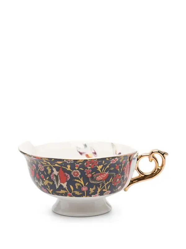 SELETTI Hybrid Kannauj Floral-print Tea Cup Set - Blue