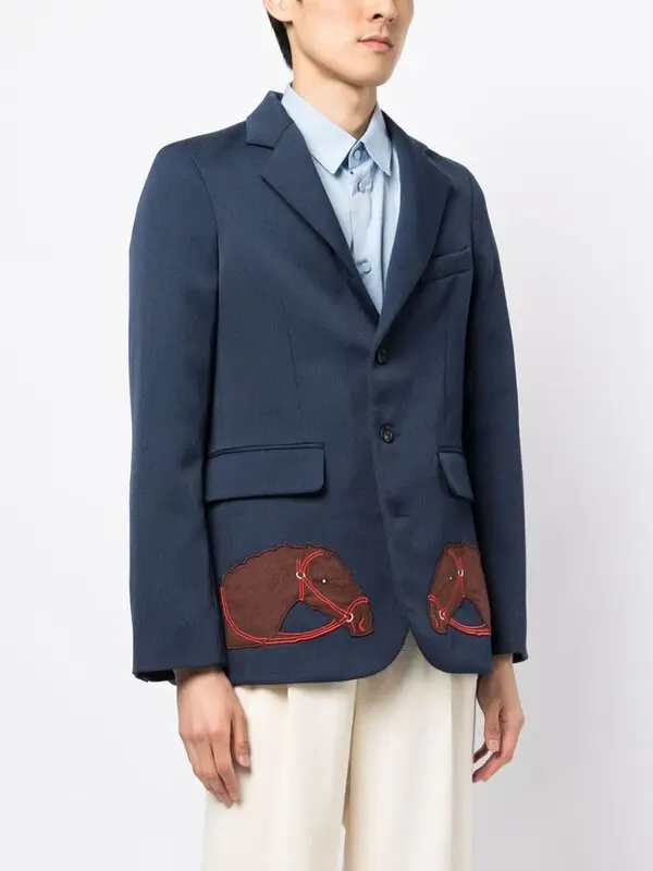 BODE Pony Appliqué Suit Jacket