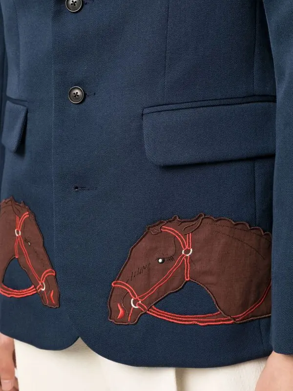 BODE Pony Appliqué Suit Jacket