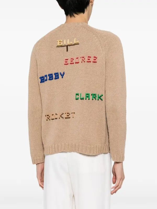 BODE Patterned Intarsia Knit Cardigan