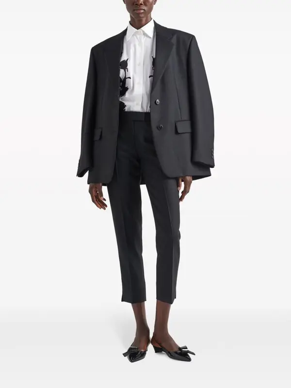 Prada Embroidered Poplin Shirt