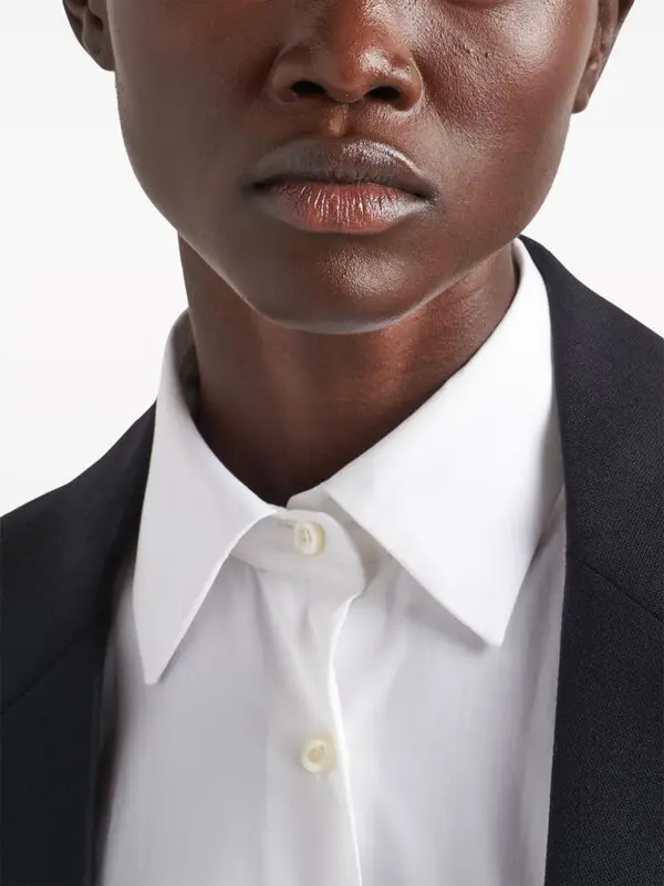 Prada Embroidered Poplin Shirt
