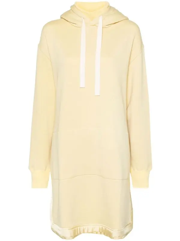 JIL SANDER Side-slits Knitted Hoodie - Yellow