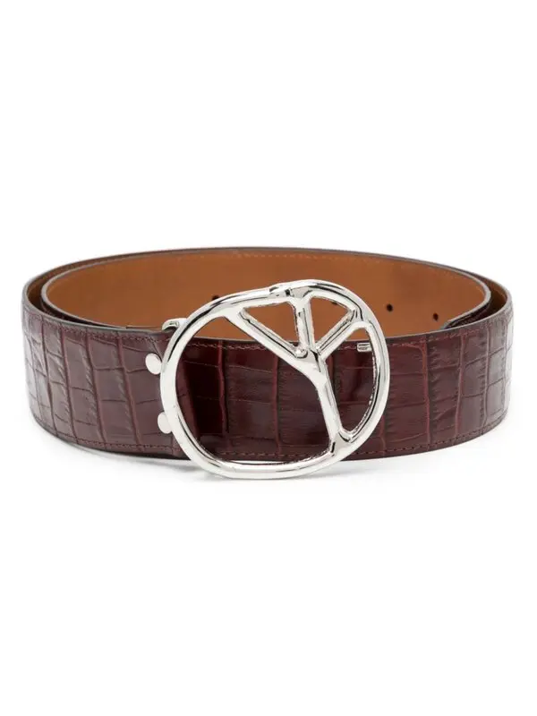 Needles Peace Buckle Belt - Brown | Editorialist