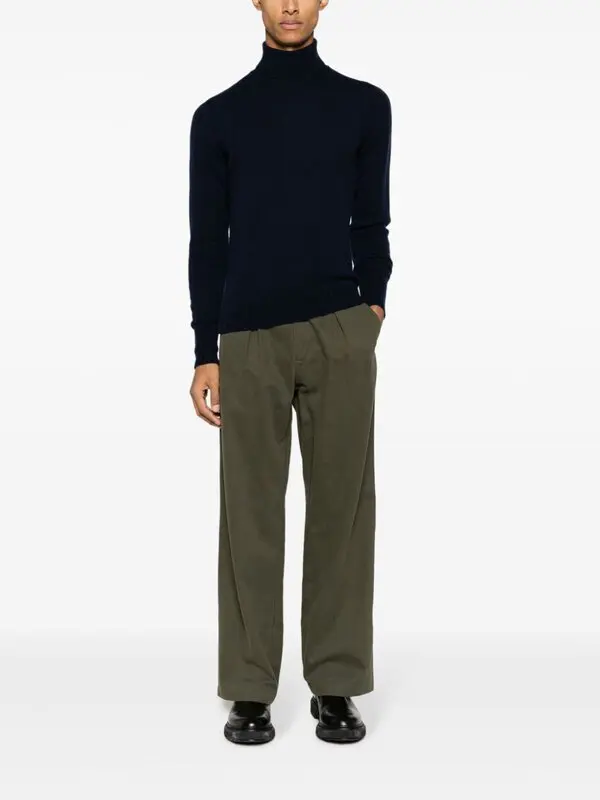 DRUMOHR Roll-neck Cashmere Sweater - Blue