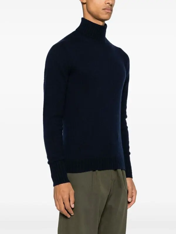 DRUMOHR Roll-neck Cashmere Sweater - Blue