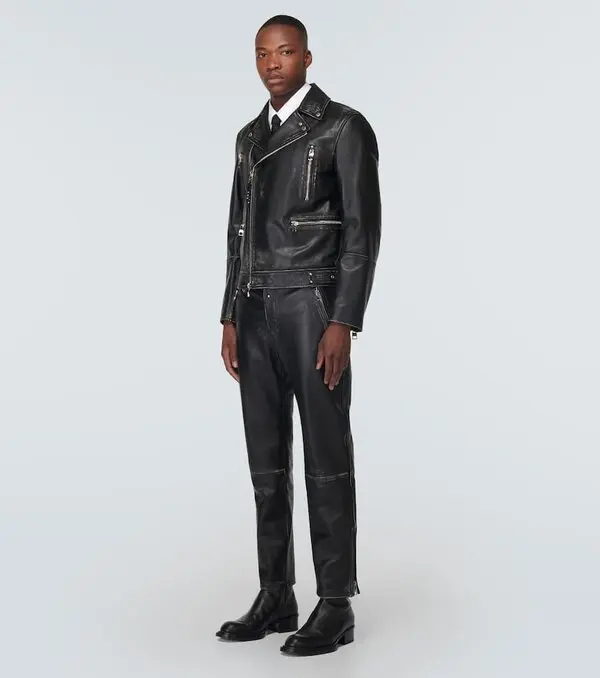 Alexander McQueen Straight Leather Pants