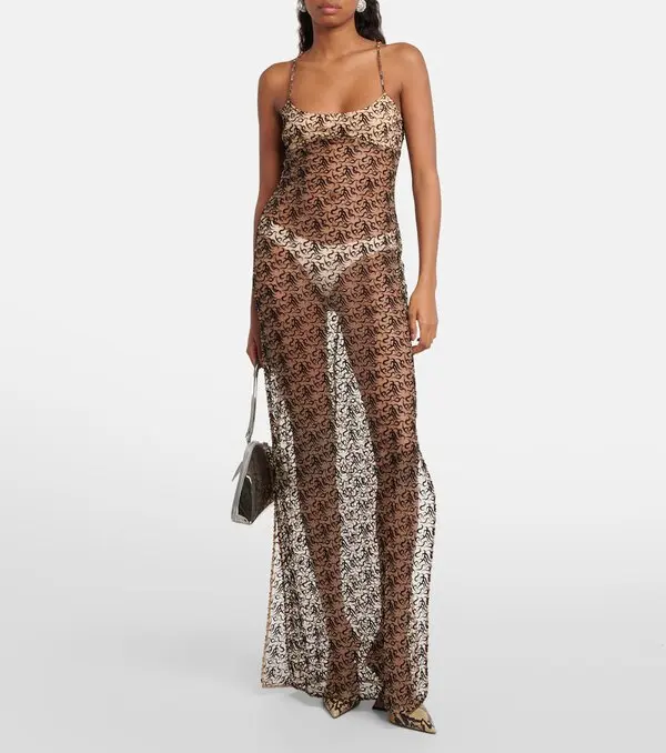 Attico Cotton-blend Maxi Dress