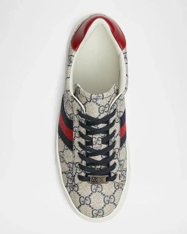 Gucci Ace Gg Monogram Sneakers - Midnight Blue