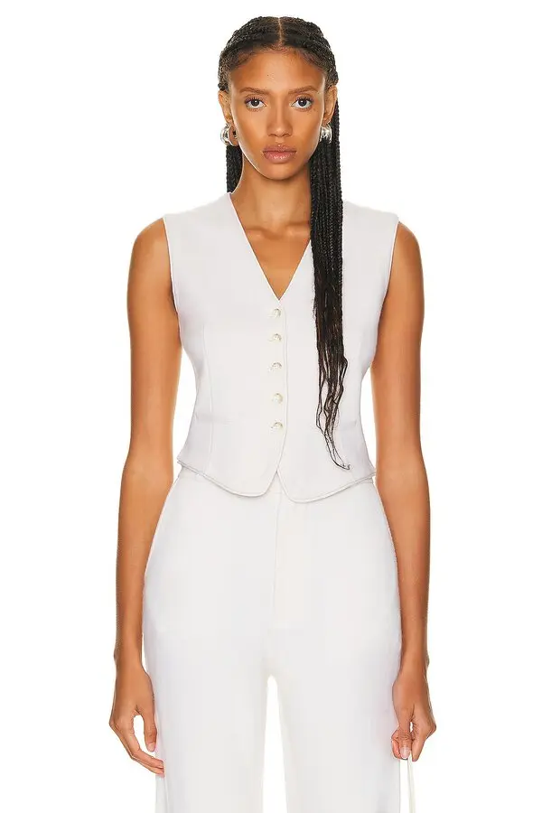Guest In Residence Tailored Vest - Cream
