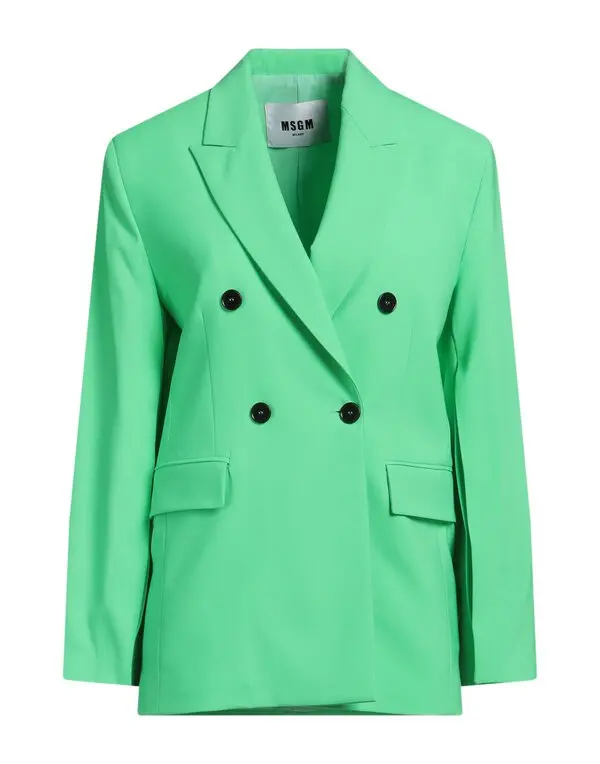 MSGM Double-breasted Blazer - Green