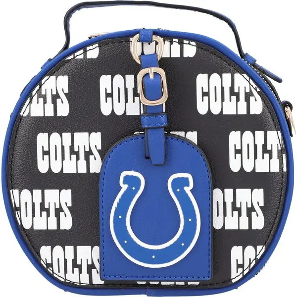 CUCE Indianapolis Colts Repeat Logo Round Bag - Black