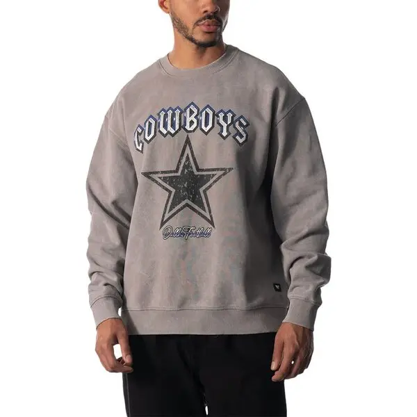 THE WILD COLLECTIVE Dallas Cowboys Distressed Pullover Sweatshirt