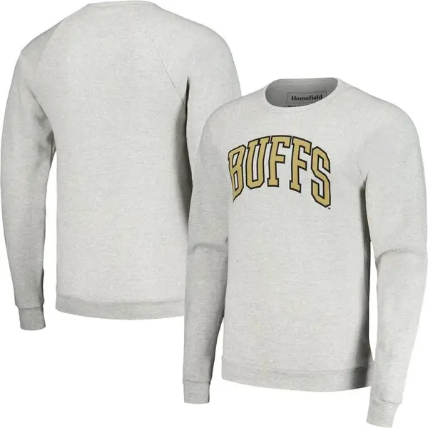 HOMEFIELD Colorado Buffaloes Raglan Pullover Sweatshirt - Heather Gray