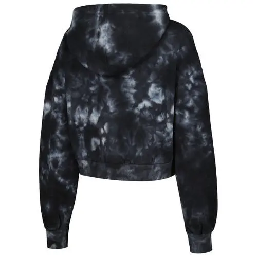 THE WILD COLLECTIVE Chicago Bulls Tie-dye Cropped Pullover Hoodie