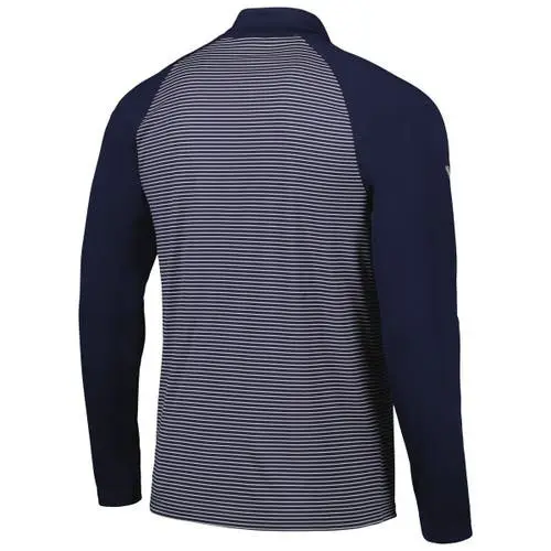 LEVELWEAR Houston Astros Charter Striped Raglan Quarter-zip Top By - Navy