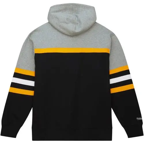 Mitchell & Ness Gray Pittsburgh Penguins Head Coach Pullover Hoodie