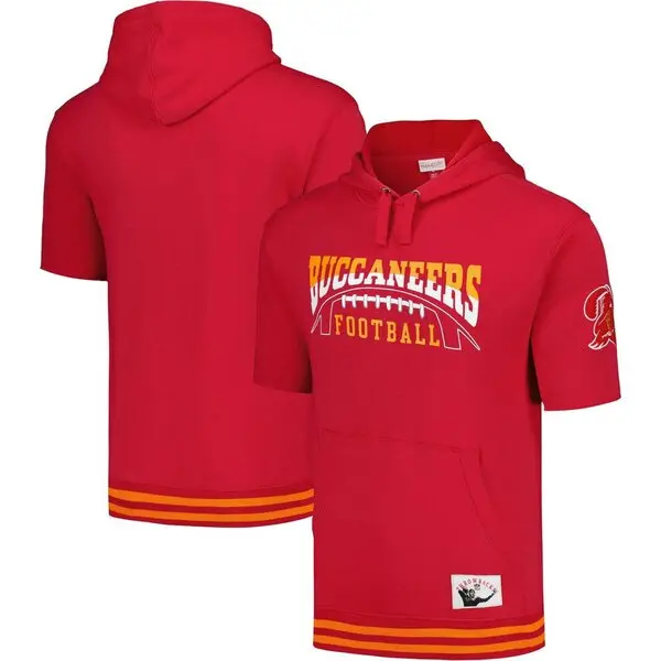 Mitchell & Ness Tampa Bay Buccaneers Pre-game Short Sleeve Pullover Hoodie