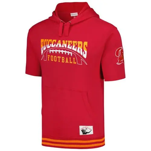 Mitchell & Ness Tampa Bay Buccaneers Pre-game Short Sleeve Pullover Hoodie