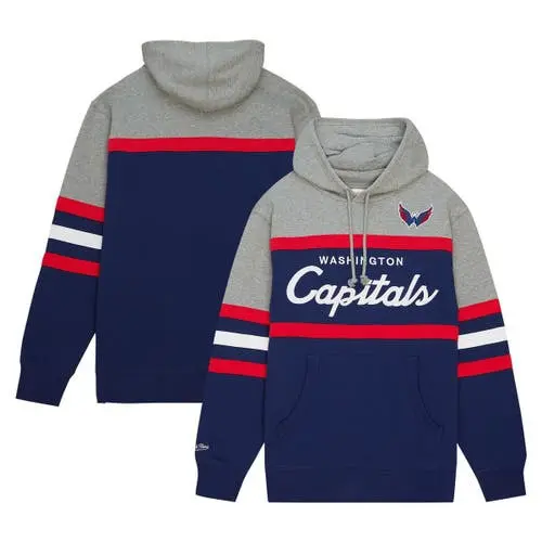 Mitchell & Ness Gray Washington Capitals Head Coach Pullover Hoodie