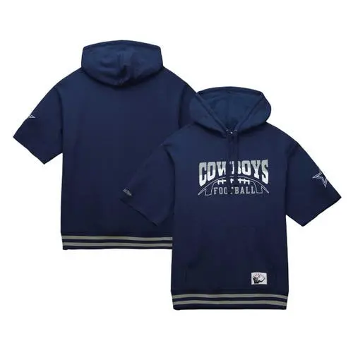 Mitchell & Ness Dallas Cowboys Pre-game Short Sleeve Pullover Hoodie