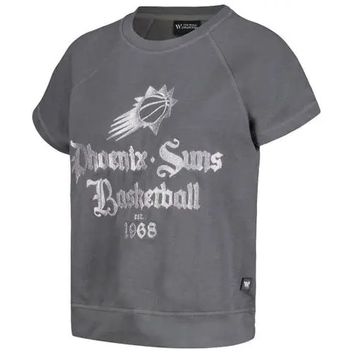 THE WILD COLLECTIVE Phoenix Suns Embroidered Short Sleeve Pullover