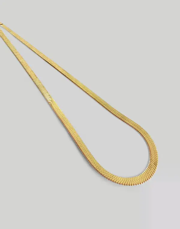 Madewell Iris 1956 Jewelry Herringbone Necklace - Gold