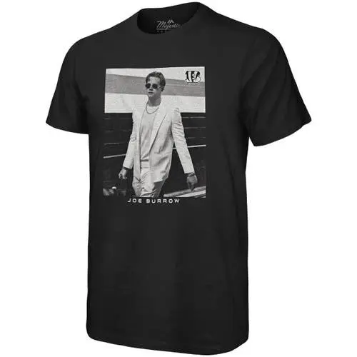 MAJESTIC THREADS Joe Burrow Cincinnati Bengals Oversized Player Image T-shirt