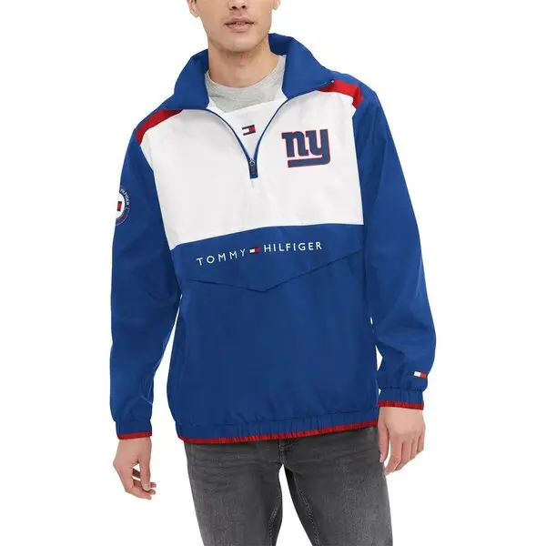 Tommy Hilfiger New York Giants Half-zip Hooded Top