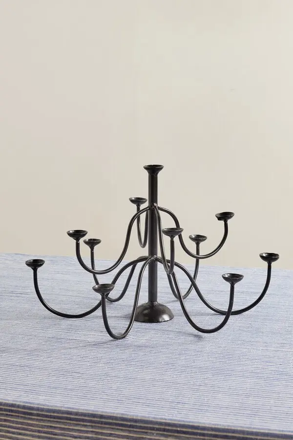 GOHAR WORLD Wrought Iron Egg Chandelier - Black