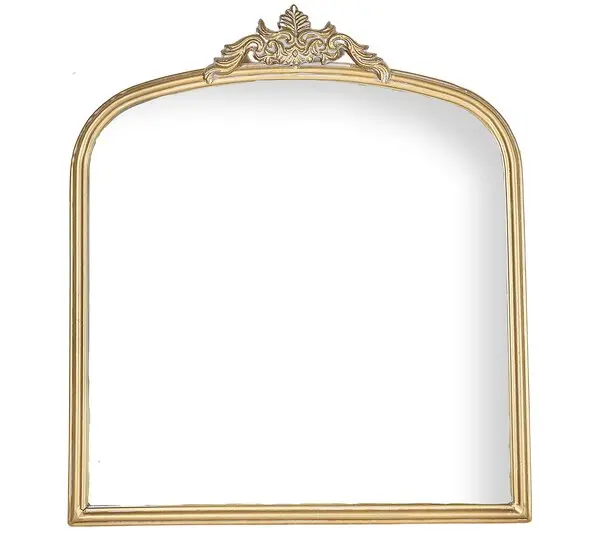FORESIDE HOME & GARDEN Wall Mirror Brass Metal& Glass - One-color