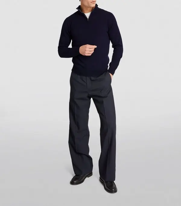 Harrods Cashmere Zip-up Sweater