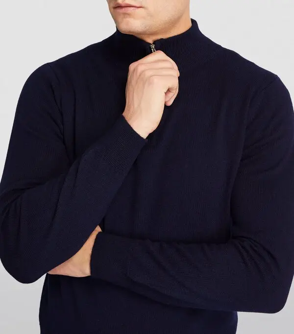 Harrods Cashmere Zip-up Sweater