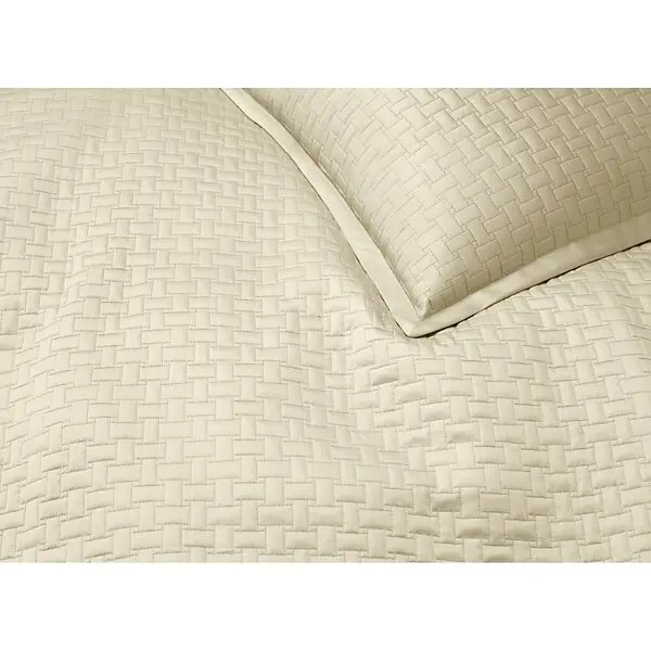 SFERRA Sampietrini Quilted Sateen Euro Sham - Sand
