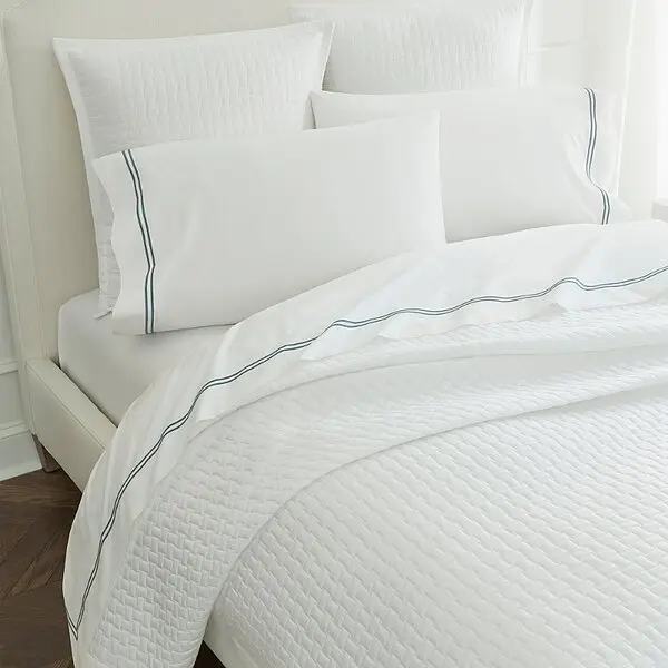 SFERRA Sampietrini Quilted Sateen Euro Sham - White