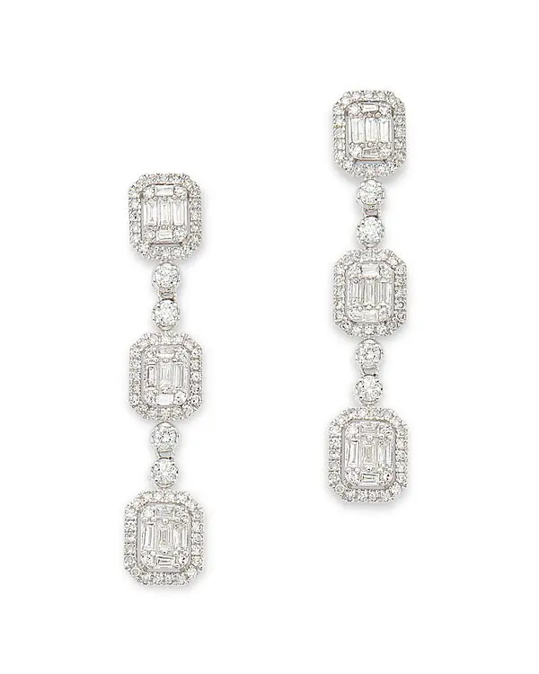 Bloomingdale'S Diamond Drop Earrings In 14k Gold, 1.0 Tcw - White