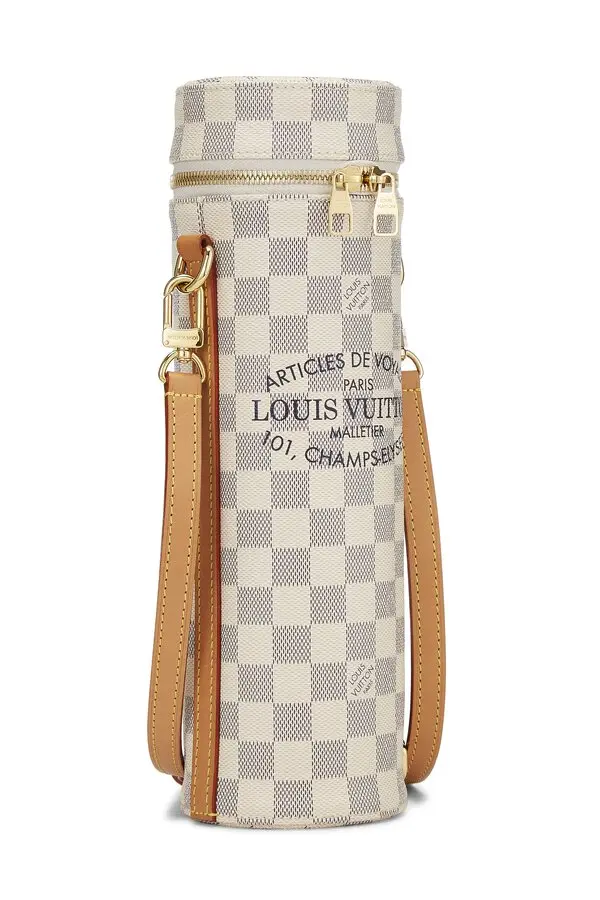 LOUIS VUITTON Damier Azur Porte-bouteille - White