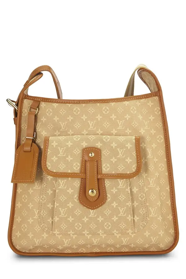 LOUIS VUITTON Monogram Mini Lin Besace Mary Kate - Beige
