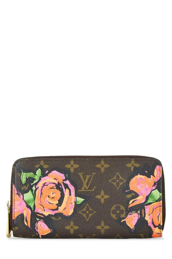 LOUIS VUITTON Stephen Sprouse X Monogram Roses Zippy Wallet - Brown