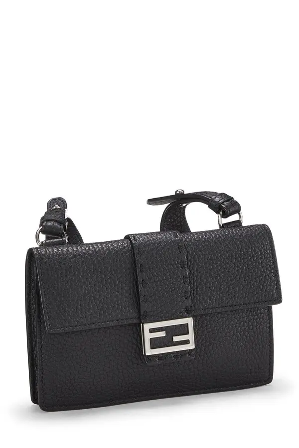 Fendi Leather Convertible Baguette Pouch