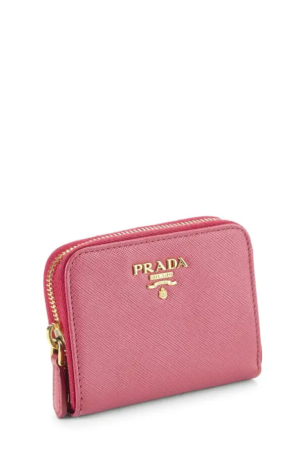 Prada Saffiano Zip Around Coin Purse