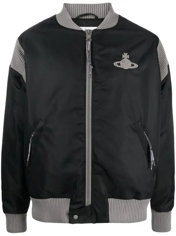 VIVIENNE WESTWOOD Orb-embroidered Cotton Bomber Jacket