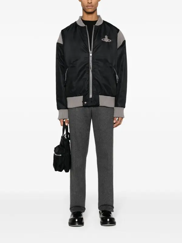 VIVIENNE WESTWOOD Orb-embroidered Cotton Bomber Jacket