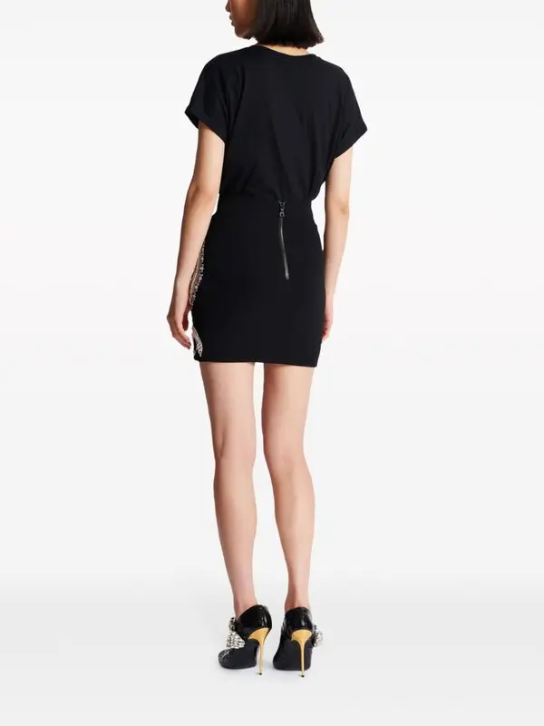 Balmain Paisley-embroidered Mini Skirt