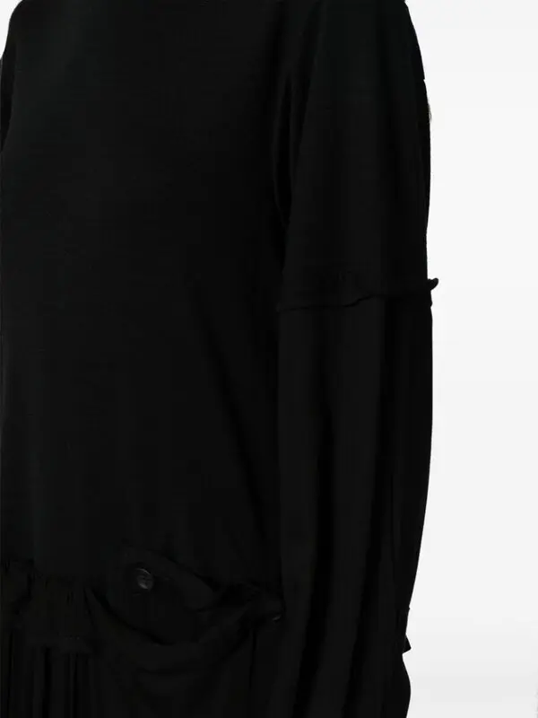 Yohji Yamamoto Panelled Tiered Maxi Dress