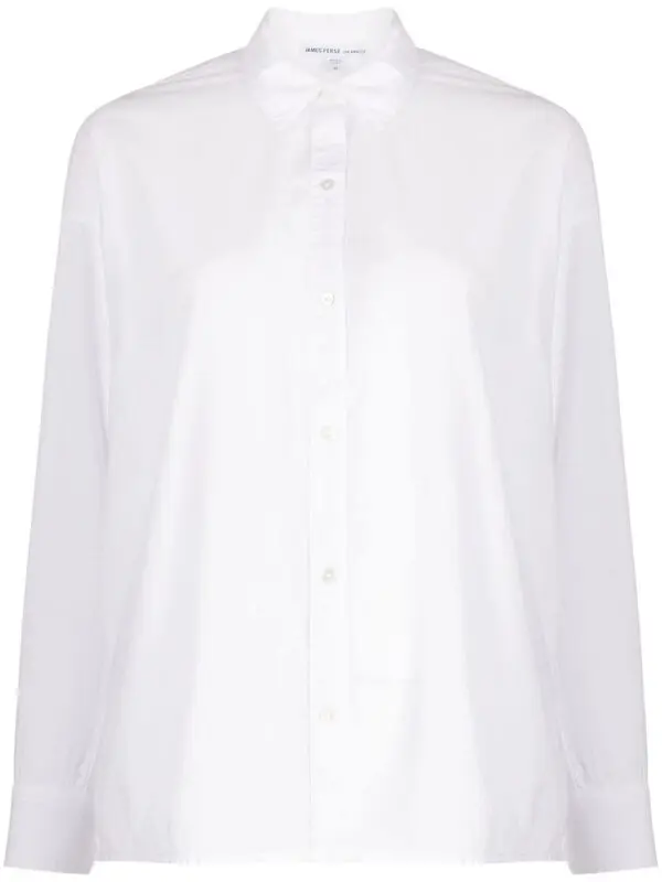 JAMES PERSE Spread-collar Poplin Shirt - White