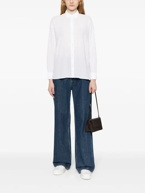 JAMES PERSE Spread-collar Poplin Shirt - White